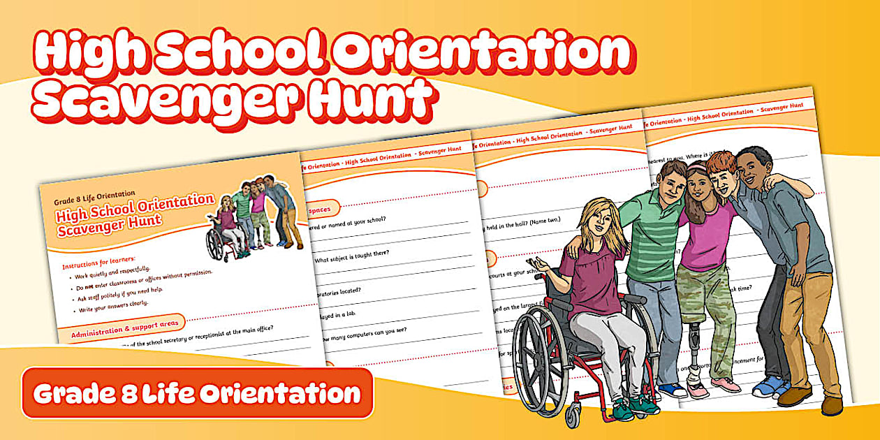 Life Orientation - High School Orientation - Scavenger Hunt