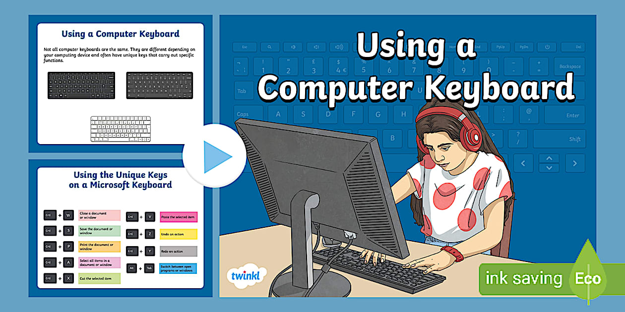 Using a Computer Keyboard Help PowerPoint - KS2 Computing