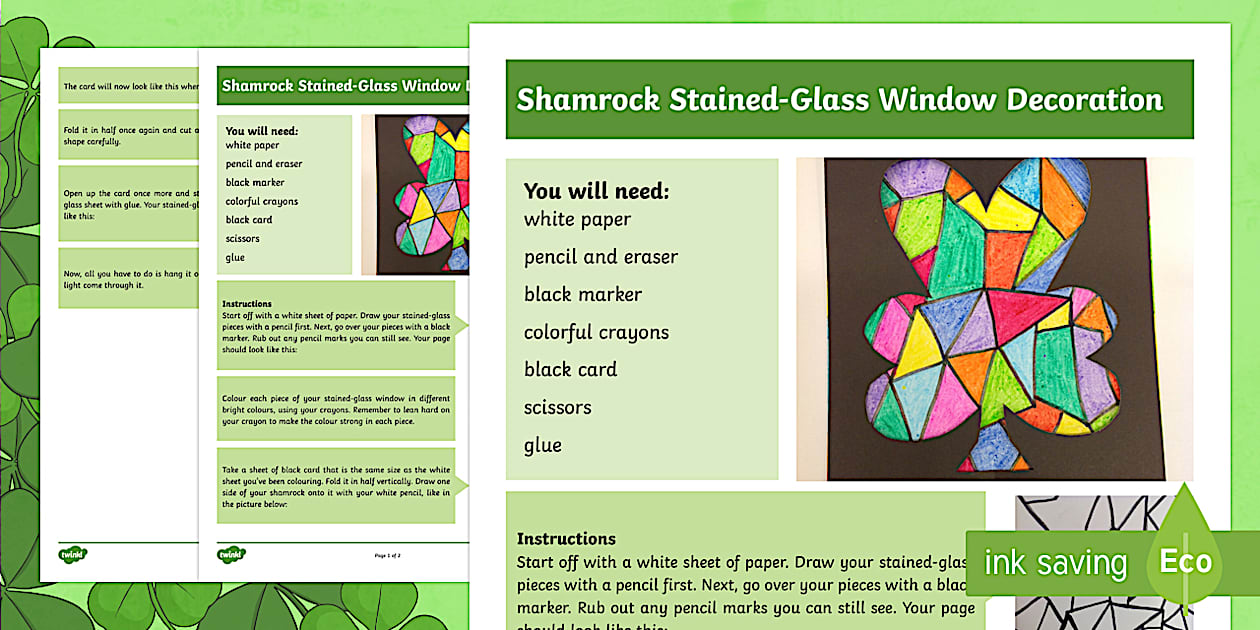 Shamrock Stained-Glass Window Step-by-Step Instructions