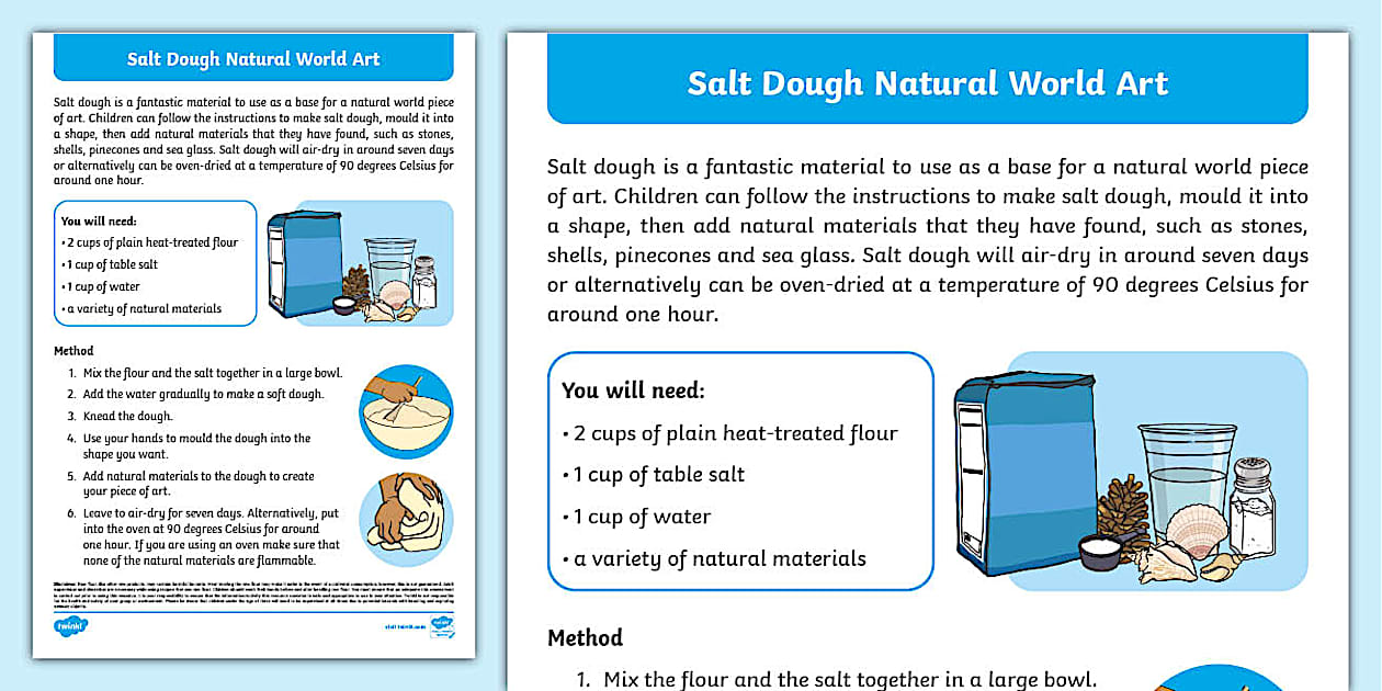 Salt Dough Natural World Art Activity (teacher made)