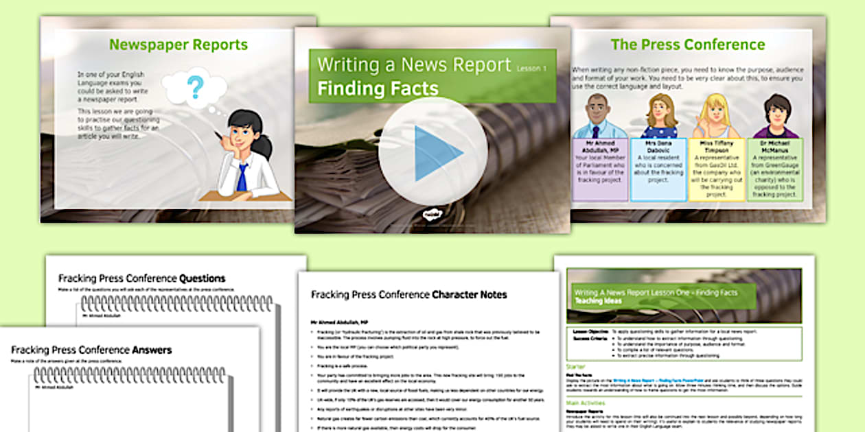 News Report Writing | GCSE Lesson 1 Finding Facts | Beyond