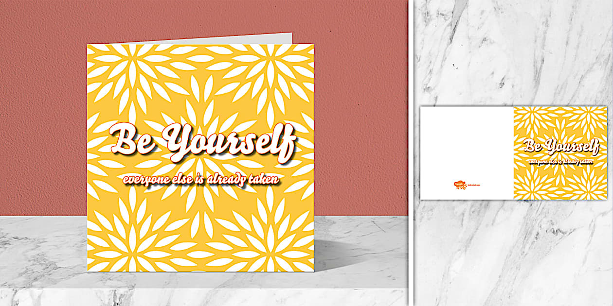Be Yourself Greeting Card | Twinkl Party (teacher made)