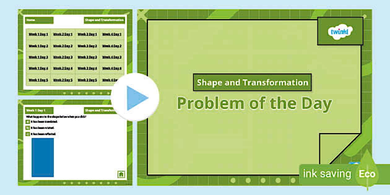 Level 3 Problem of the Day Slideshow: Shape and Transformation