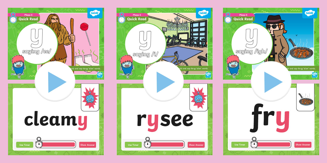 Phase 5 Quick Read Alternative Pronunciation ‘y’ PowerPoint