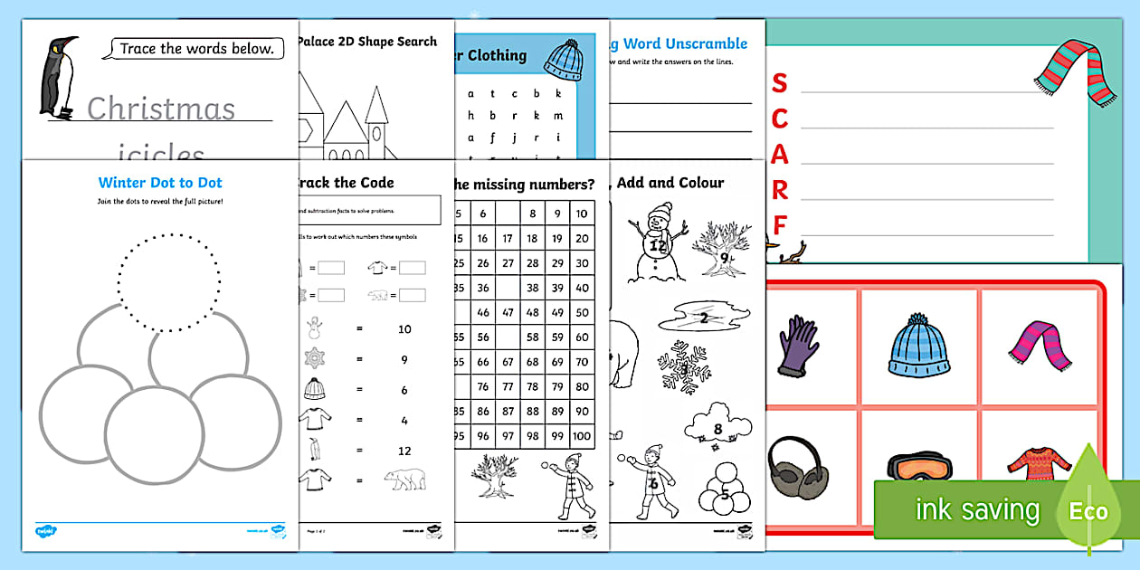 Winter Activity Pack | ESL Activities About Winter | Twinkl