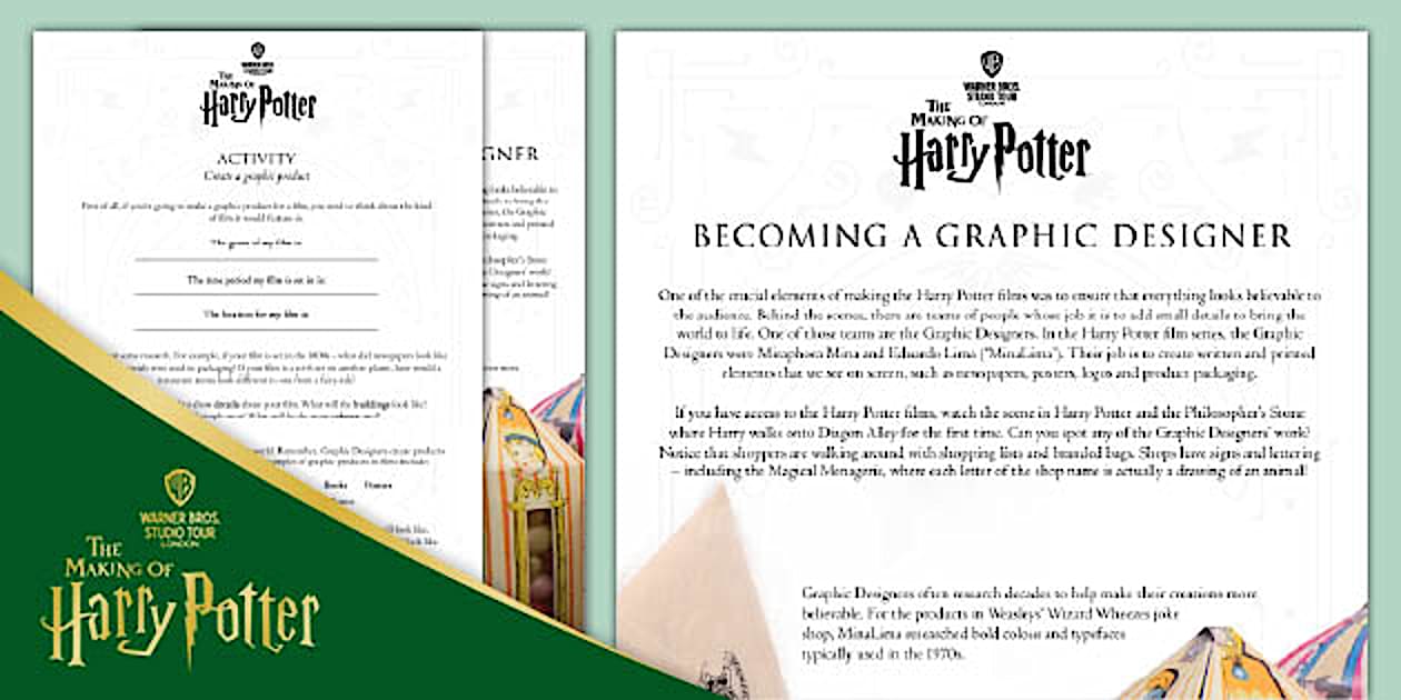 FREE! - Harry Potter Graphic Design Activity Sheet - Twinkl
