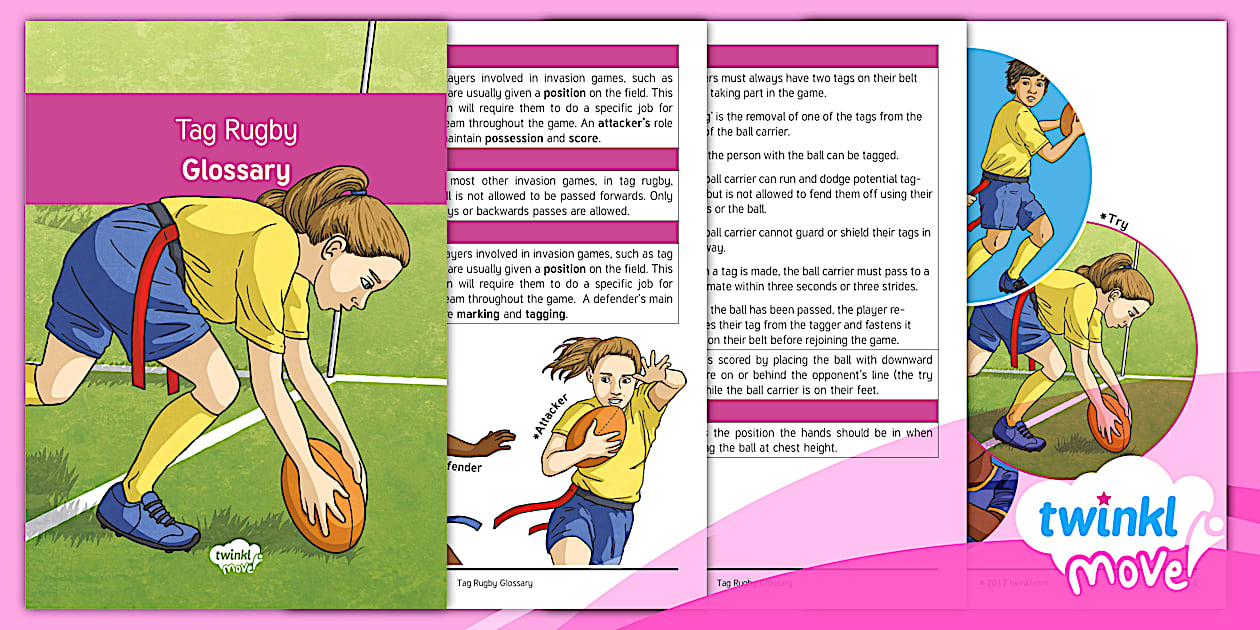 Twinkl Move PE - Year 4 Tag Rugby CPD Glossary - Twinkl