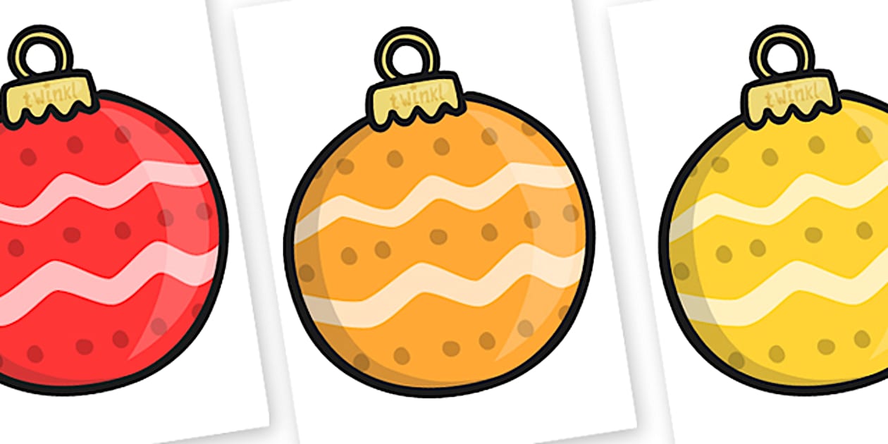 Christmas A4 Baubles Patterned Editable (teacher made)