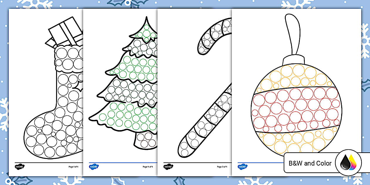 Christmas Dot Marker Crafts (teacher made) - Twinkl
