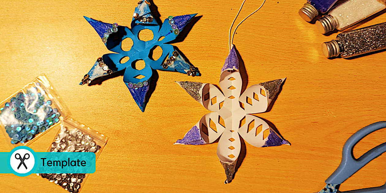 3D Snowflakes Craft | Paper | Winter Crafts