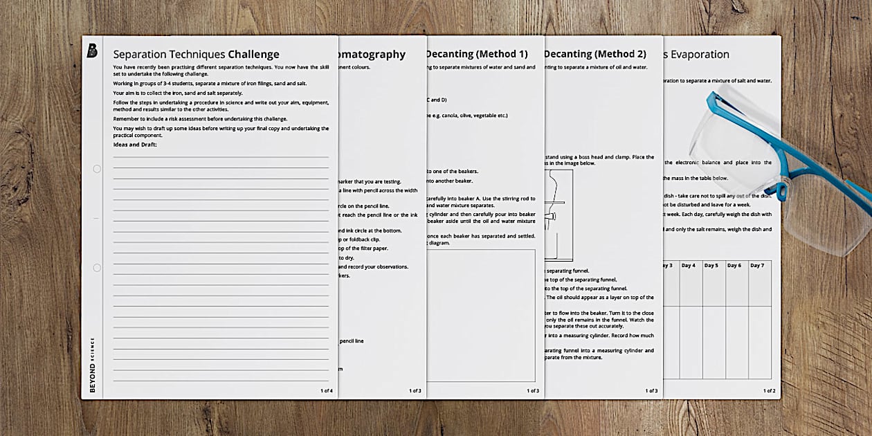 Separation Techniques Practical Resource Pack | Beyond