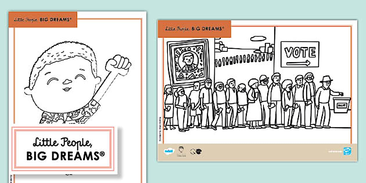 FREE! - Little People, Big Dreams: Nelson Mandela Colouring Sheets