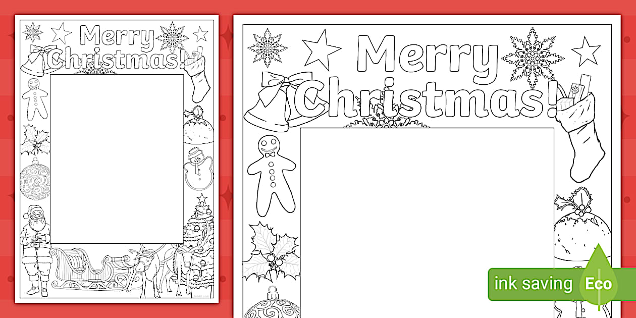 Christmas Photo Frame Colouring | Twinkl Art Christmas Frame