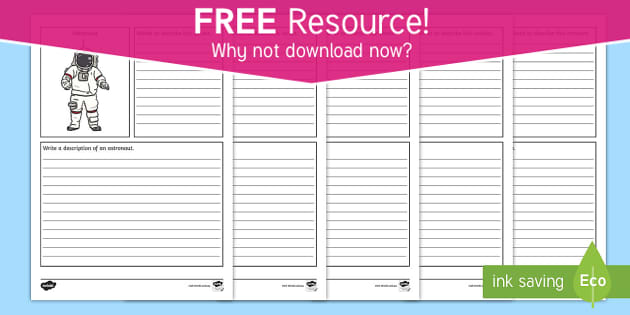 FREE! - National Science Week Description 2019 Writing Frames