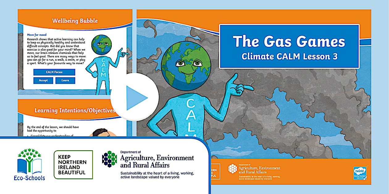 FREE! - Climate CALM Lesson 3, Gas Games PowerPoint - Twinkl