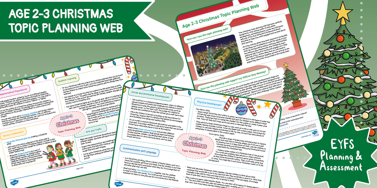 Northern Ireland EYFS Age 2-3 Topic Planning Web: Christmas