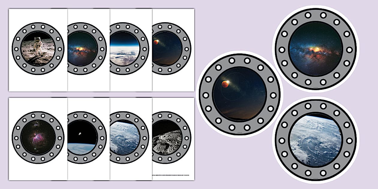 Space Rocket Window Cut-Outs - Twinkl Space - Twinkl