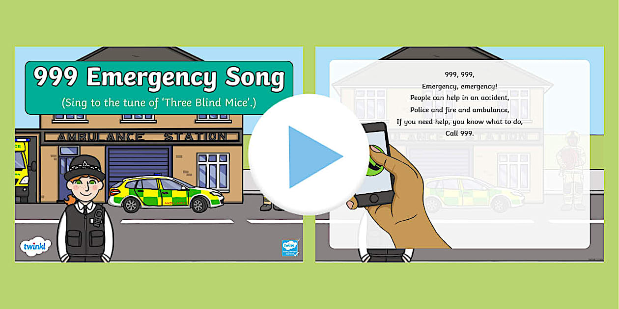 999 Emergency Song PowerPoint (Teacher-Made) - Twinkl