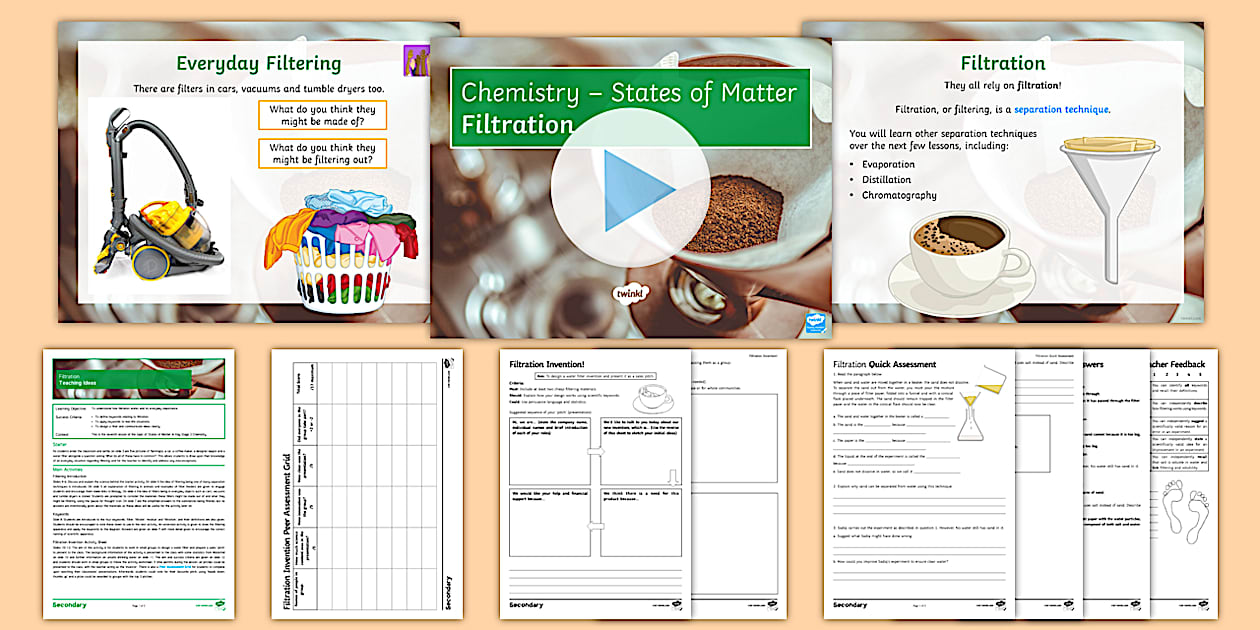 States of Matter Lesson 7: Filtration Lesson Pack - Beyond