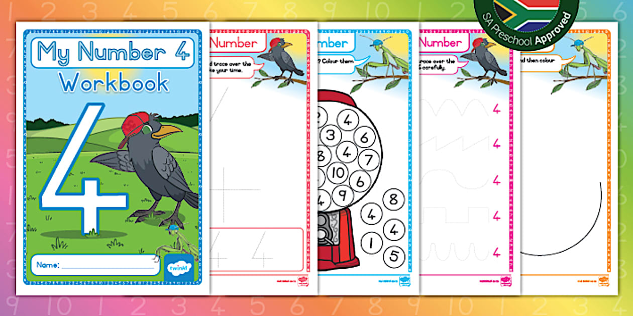 Preschool Numeracy: My Number 4 Workbook