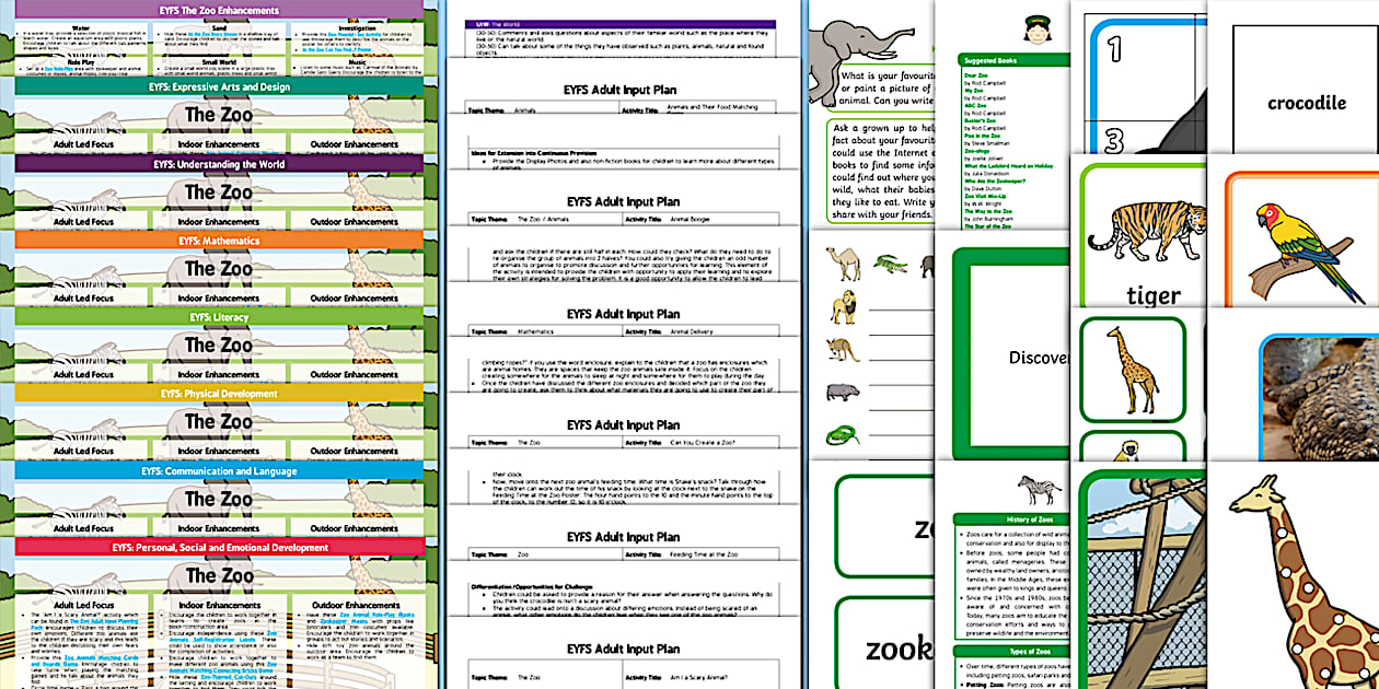 EYFS The Zoo Bumper Planning Pack (teacher made) - Twinkl