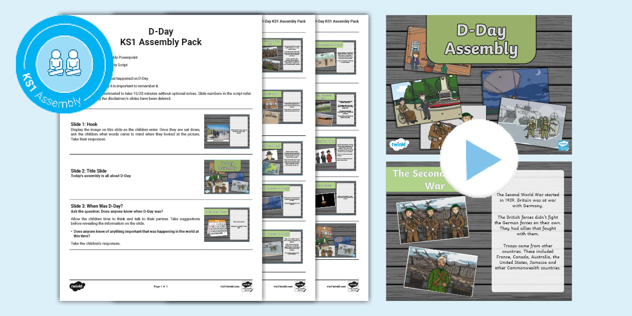 KS1 D-Day Assembly Pack (teacher made) - Twinkl