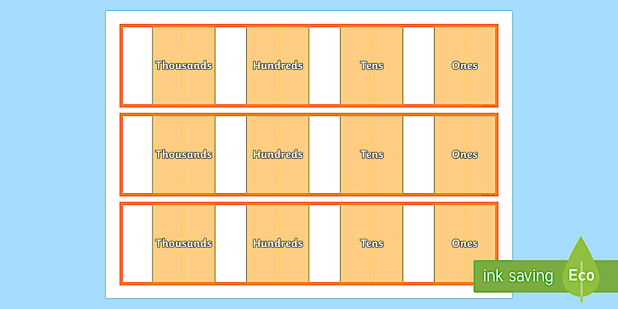 Numeral Expander 4-Digit Numbers Activity (teacher made)