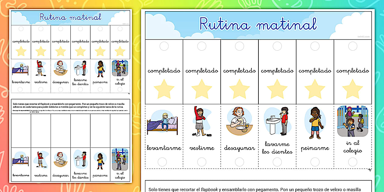 Flapbook: Rutina matinal (teacher made) - Twinkl