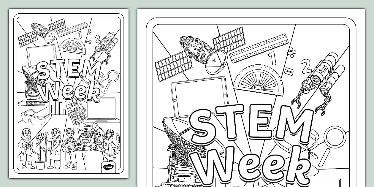 STEM Week Colouring Page - Twinkl