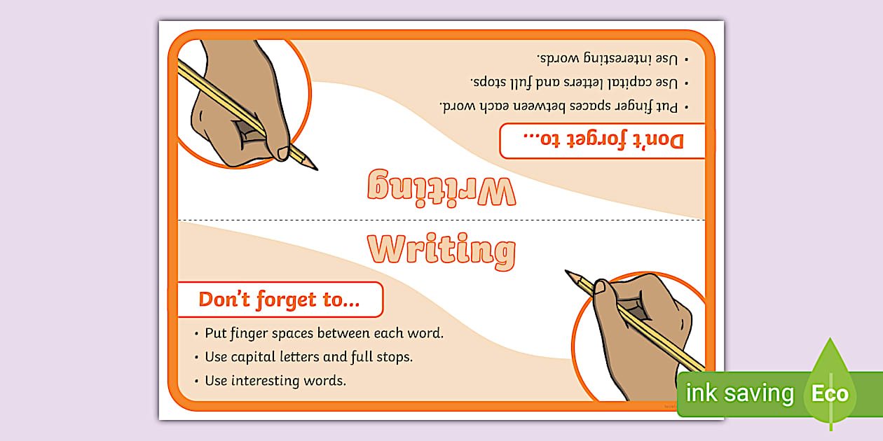 👉 Writing Prompt Table Sign (teacher made) - Twinkl