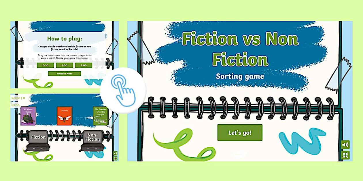 Fiction vs Non Fiction Online Sorting Game (teacher made)