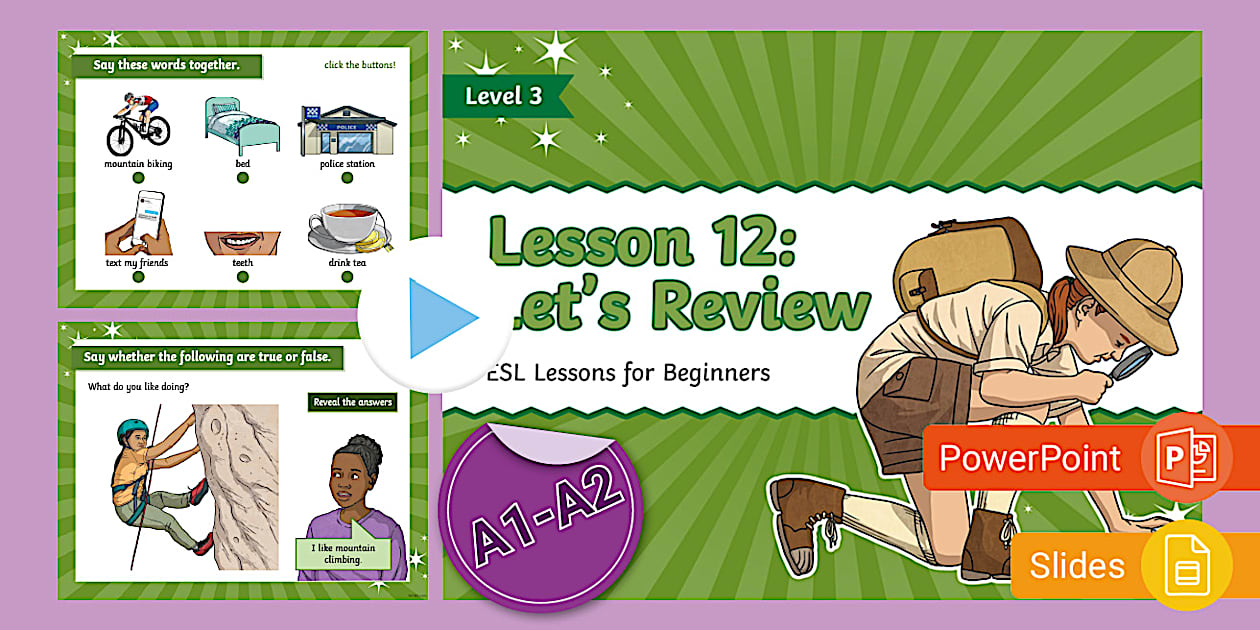 ESL Curriculum Level 3, Lesson 12 (teacher made) - Twinkl
