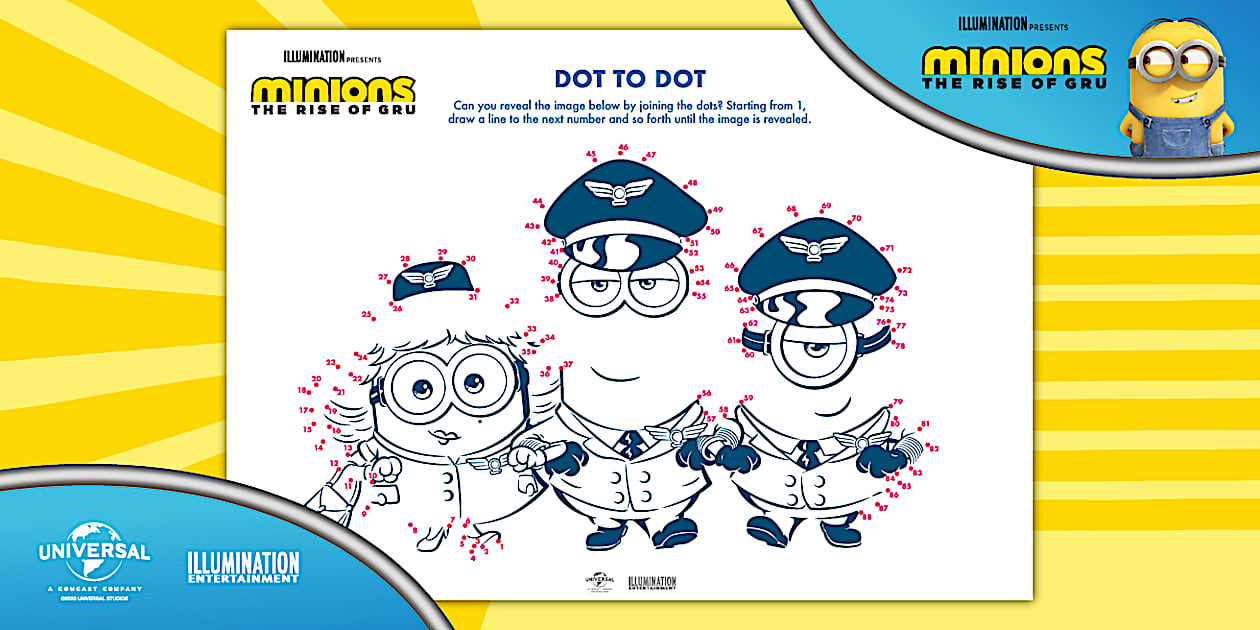 FREE! - 👉 Minions Dot to Dot | Universal Pictures Resources | Twinkl