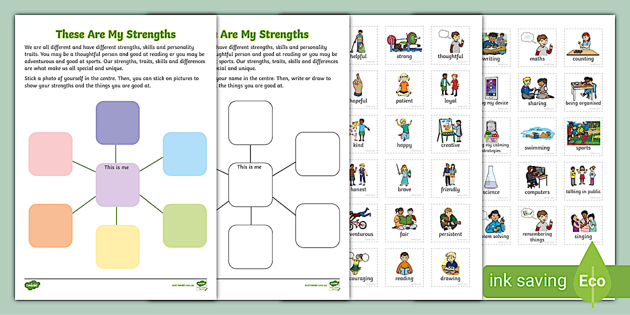‘My Strengths’ Activity Sheet - Inclusion - Twinkl