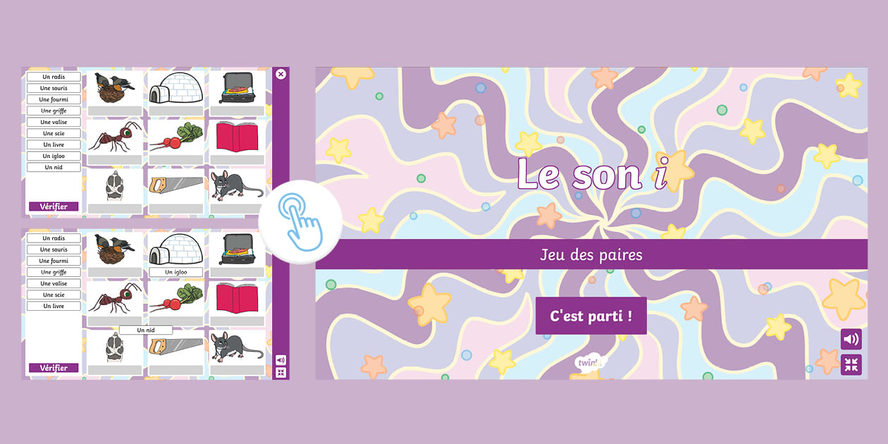 Jeu de paires interactif : Le son [i] - Twinkl