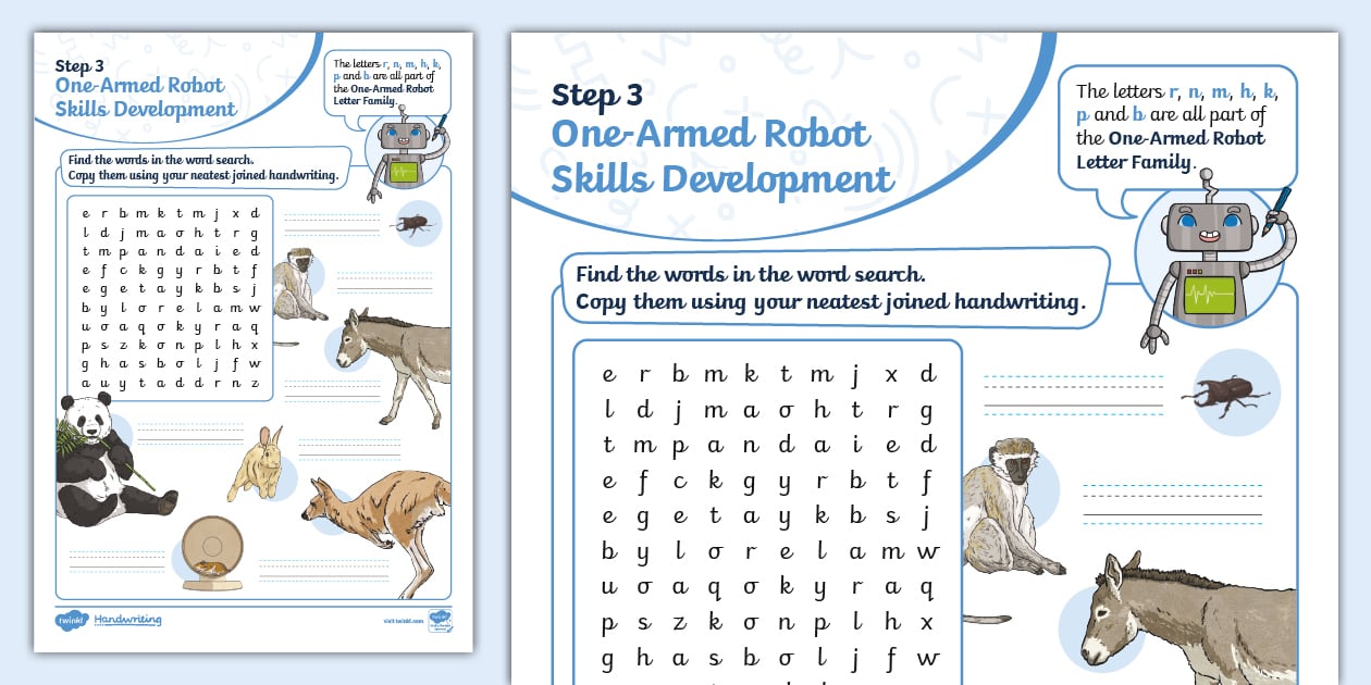 Step 3 One-Armed Robot Skills Development (teacher made)