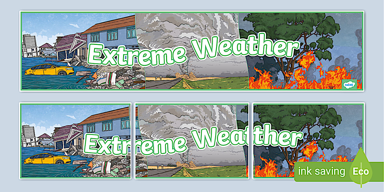 Extreme Weather Display Banner (teacher made) - Twinkl