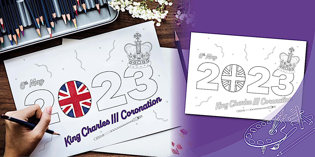 King Charles III Coronation 6th May 2023 Colouring Activity