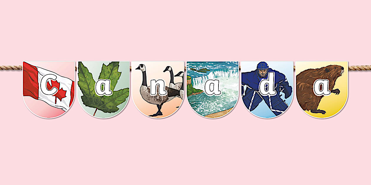 Symbols of Canada Display Bunting (teacher made) - Twinkl