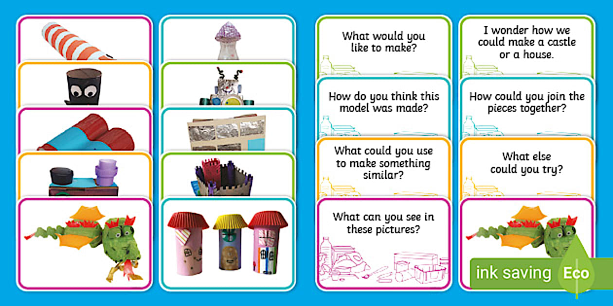 Junk Model Picture Flashcards and Prompt Card Pack - Twinkl