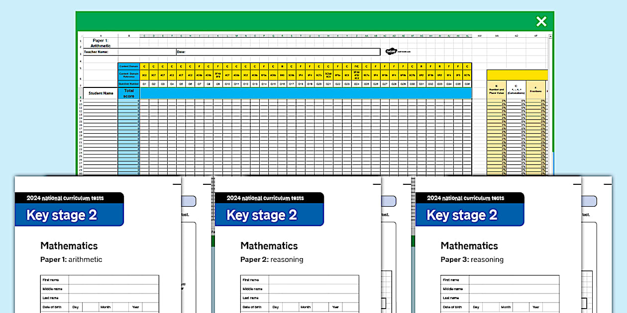 👉 Year 6 Maths 2024 KS2 SATs Papers and Analysis Spreadsheet