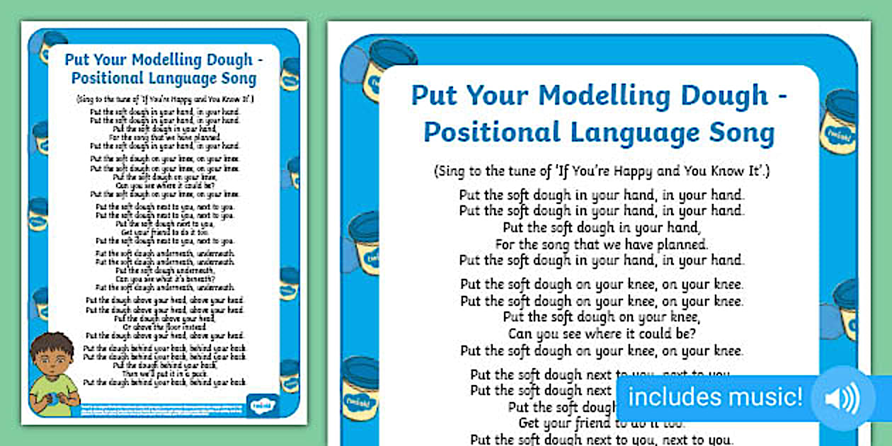 Put Your Modelling Dough - Positional Language Song - Twinkl