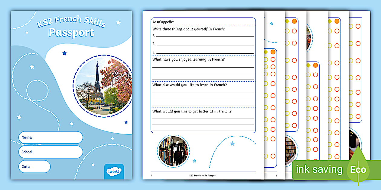👉 KS2 French Transition - Skills Passport (teacher made)