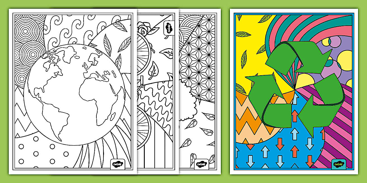 Earth Day Pop Art Worksheet (Hecho por educadores) - Twinkl