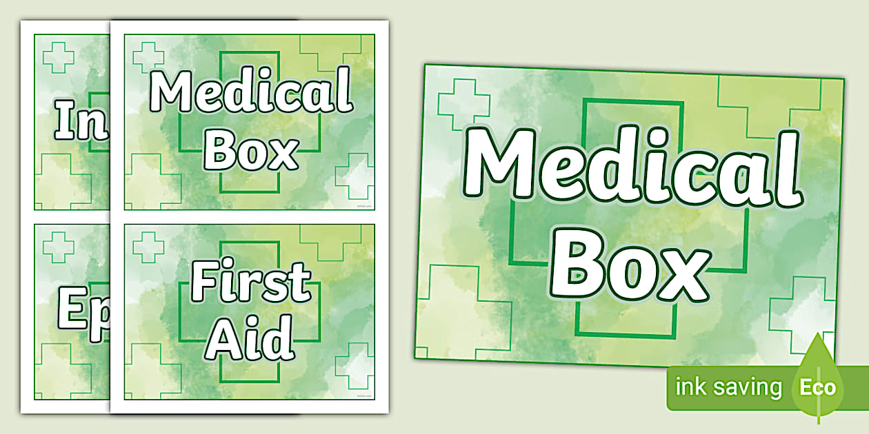 Medical Box Labels (teacher made) - Twinkl