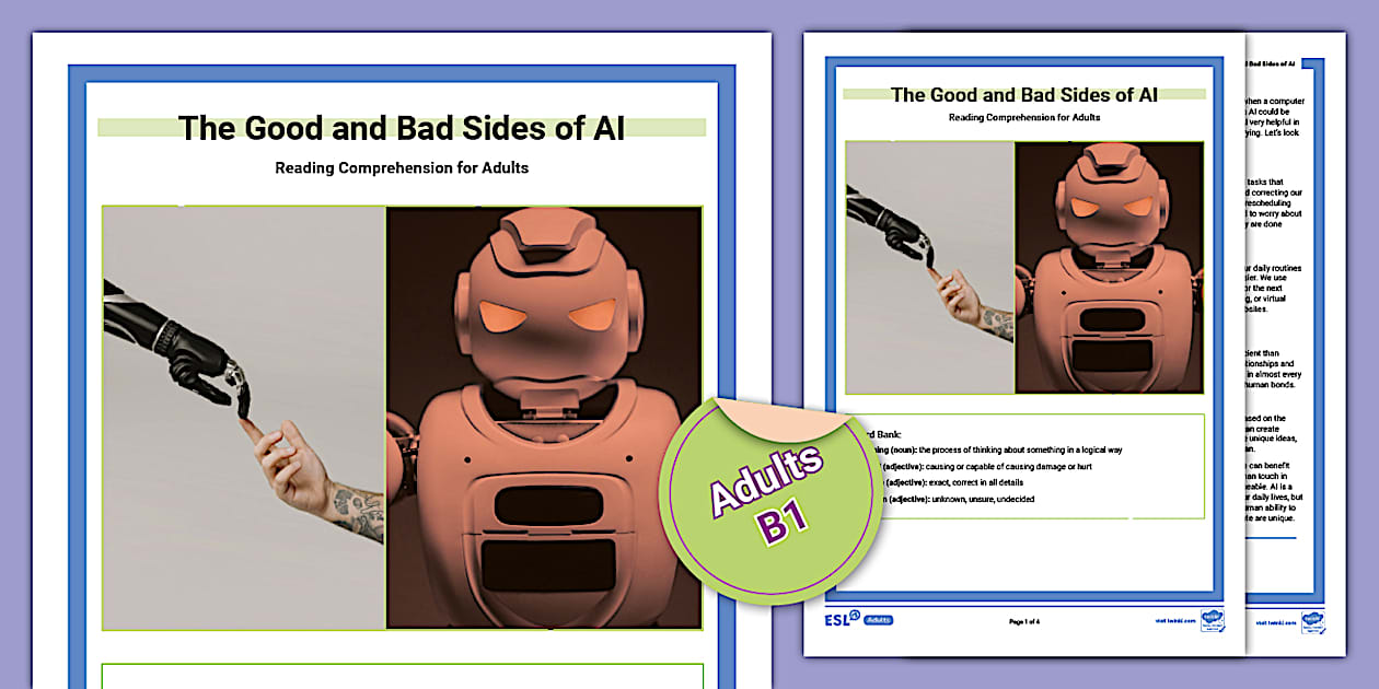 ESL The Good and Bad Sides of AI - Twinkl