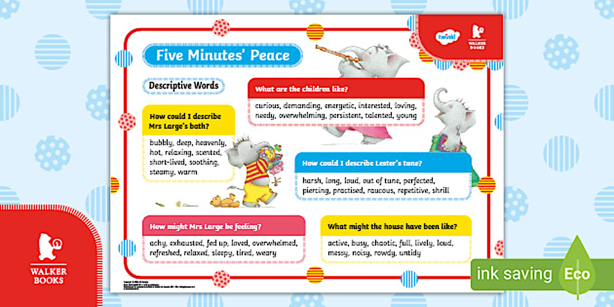 FREE! - 5 Minutes’ Peace Word Mat | Walker Books Resources
