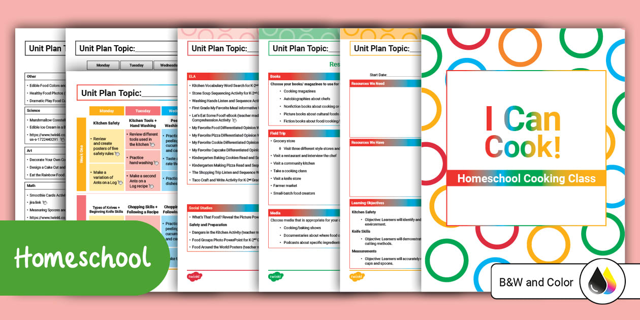 Homeschool Cooking Class Resource Pack | Twinkl USA - Twinkl
