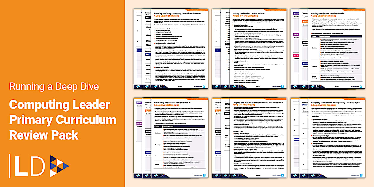 Computing Leader Primary Curriculum Review Pack- A Deep Dive