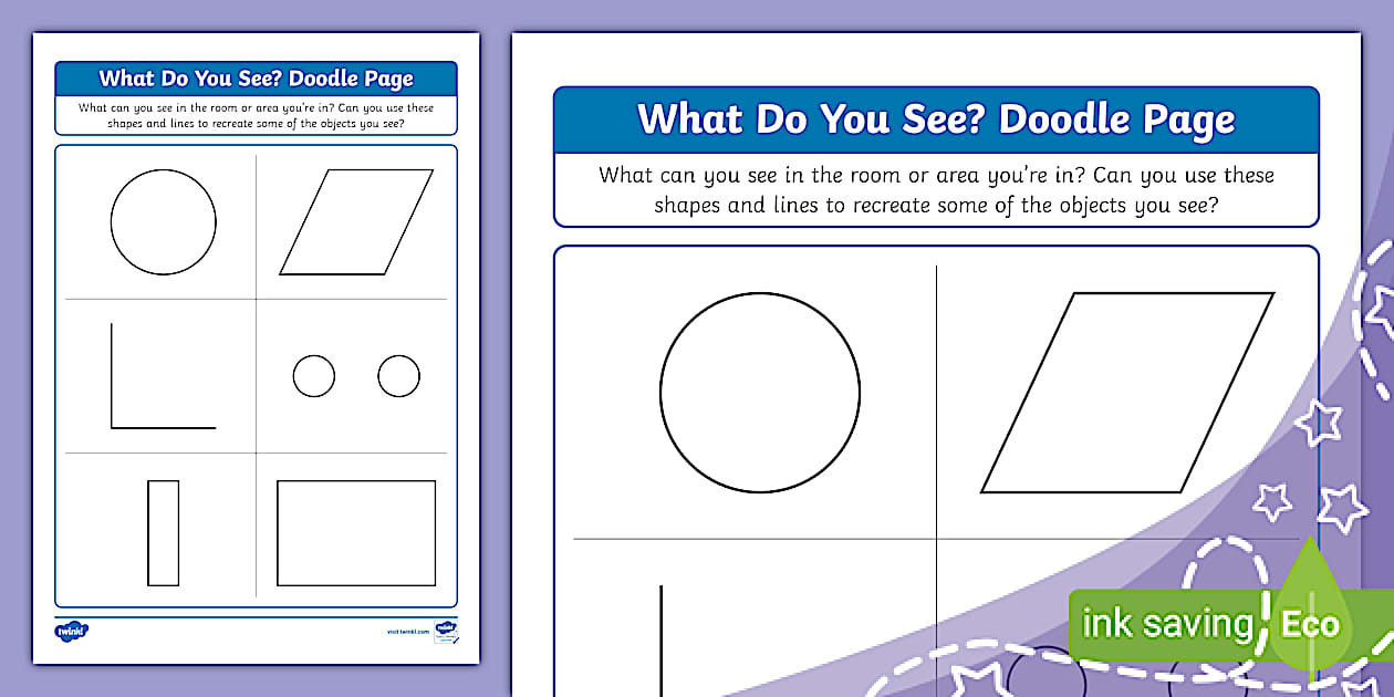 What Do You See? Doodle Page (teacher made) - Twinkl